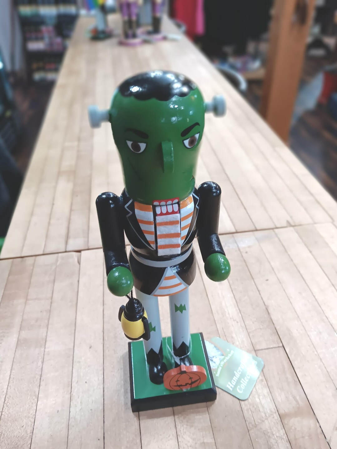 Frankenstein Monster Nutcracker With Lantern & Pumpkin Base - Etsy