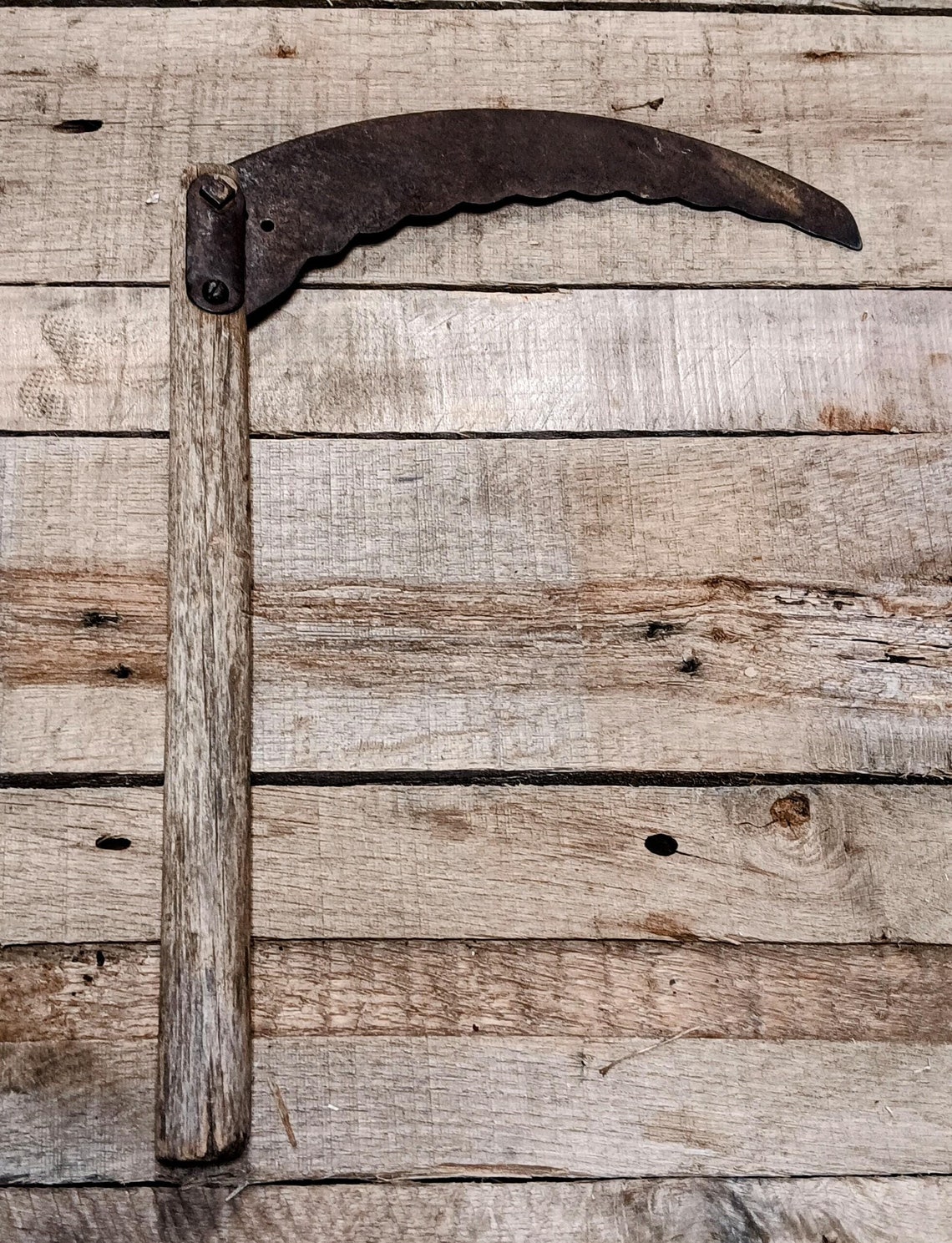 Vintage 16 Inch Hand Held Tobacco Cutter Scythe - Etsy