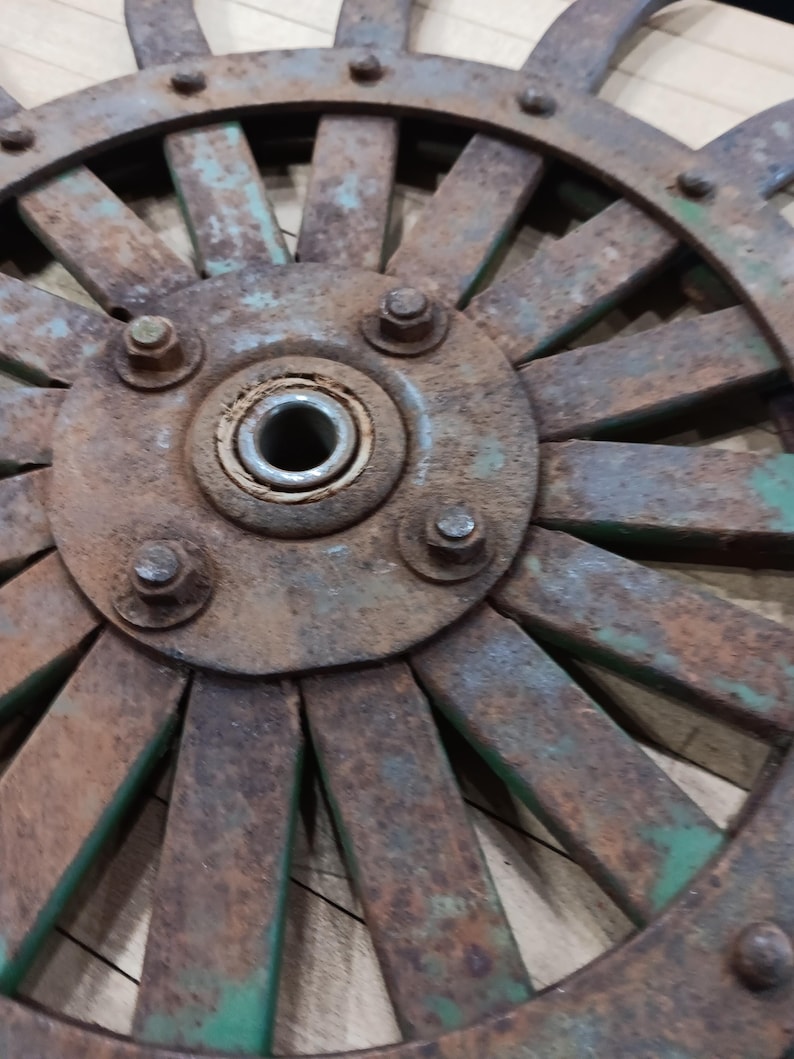 18.5" Cultivating Rotary Wheel – Spiked Steel Farm Art, Style Varies - Etsy
