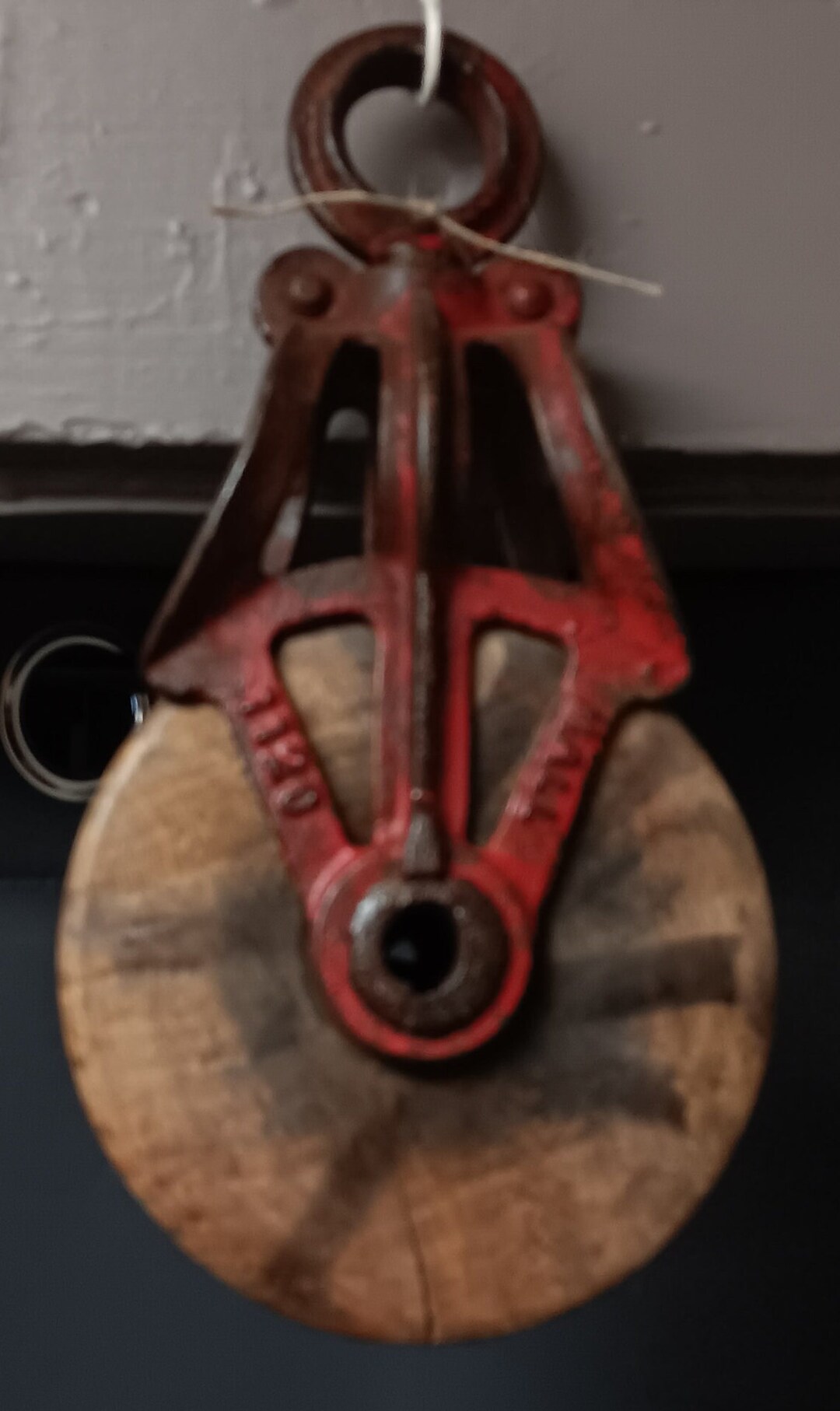 Vintage Cast Iron and Wood Hudson Mall 1120 Industrial Barn Pulley - Etsy