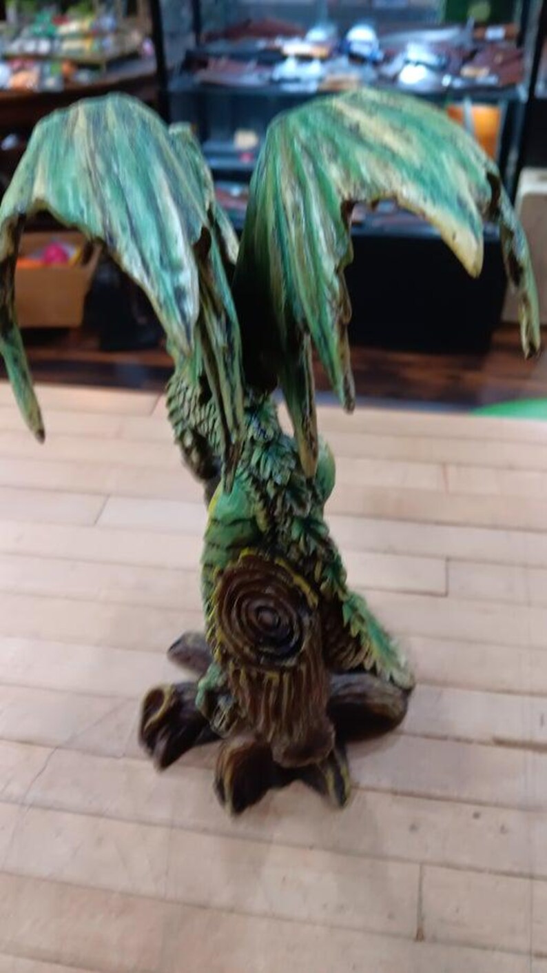 Emerald Dragon Figurine — 10 in Tall Fantasy Sculpture - Etsy