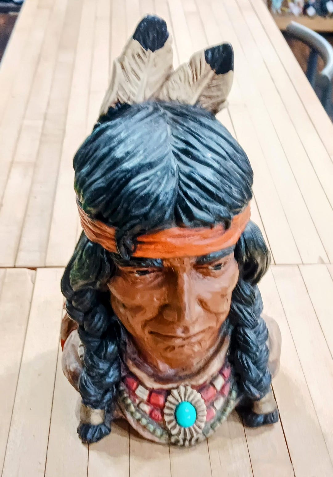 1966 Universal Statuary Native American Bust – 10.5" Resin Sculpture - Etsy