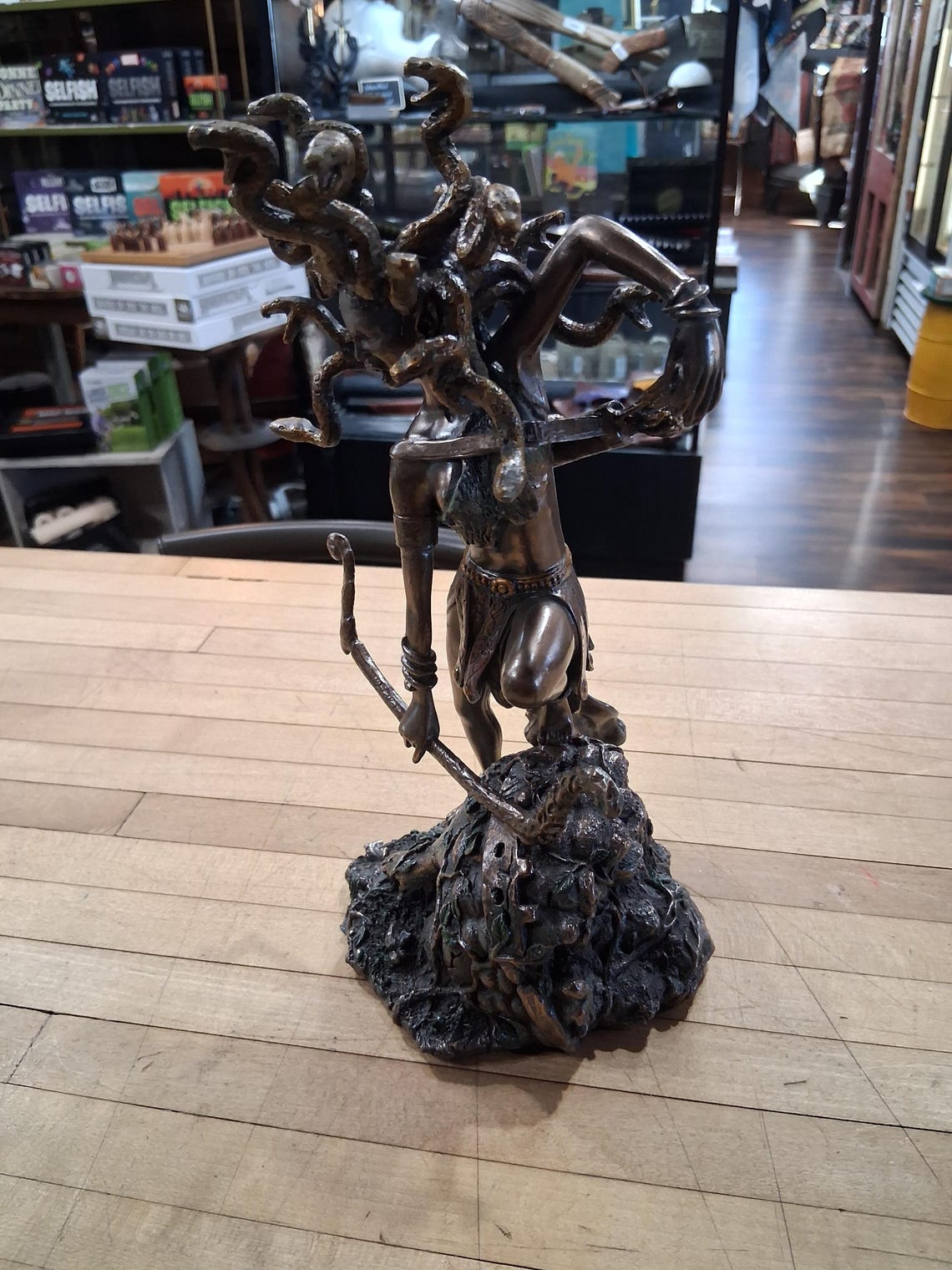 Medusa Bronze Resin Statue – 10.5" Greek Gorgon Warrior Figurine - Etsy