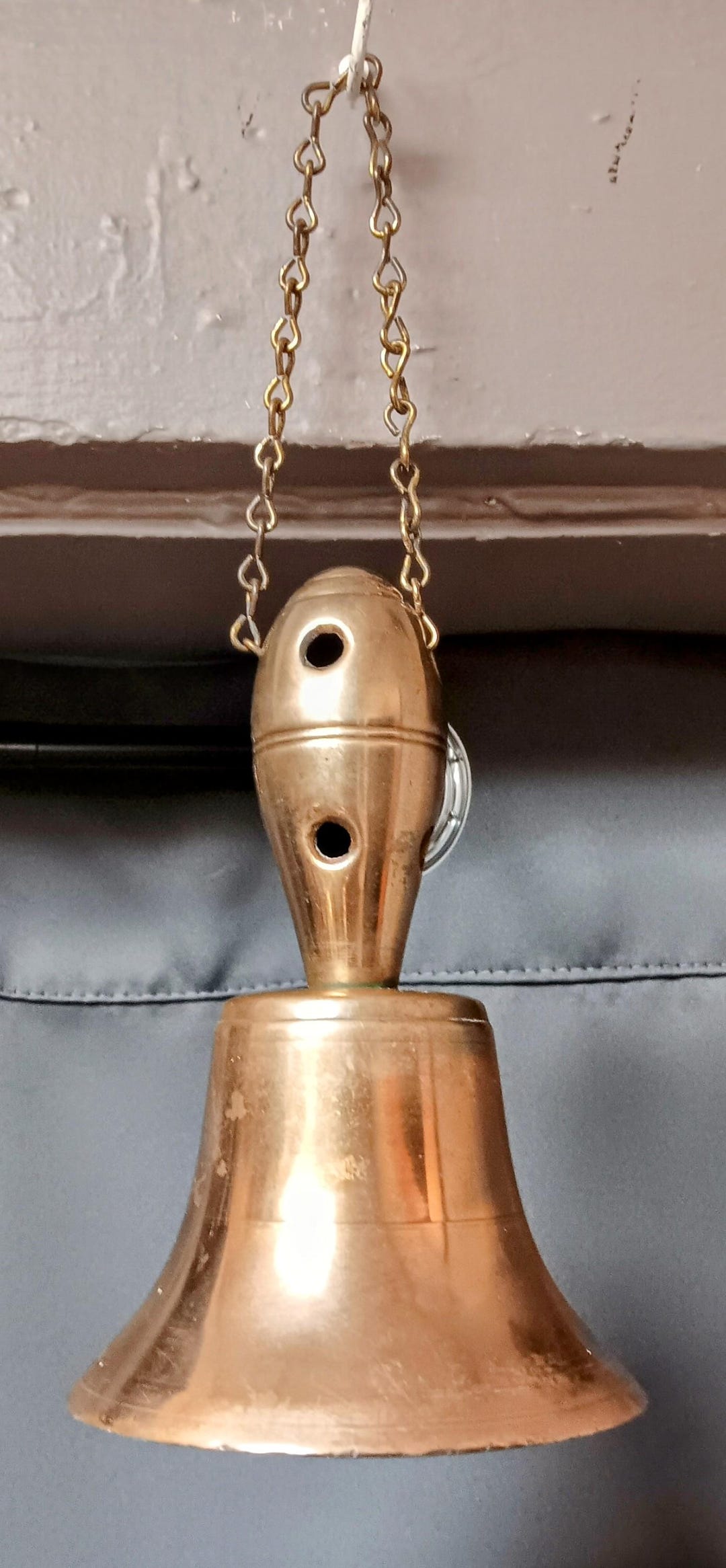 Vintage Heavy Duty 7 Inch Brass Bell - Etsy