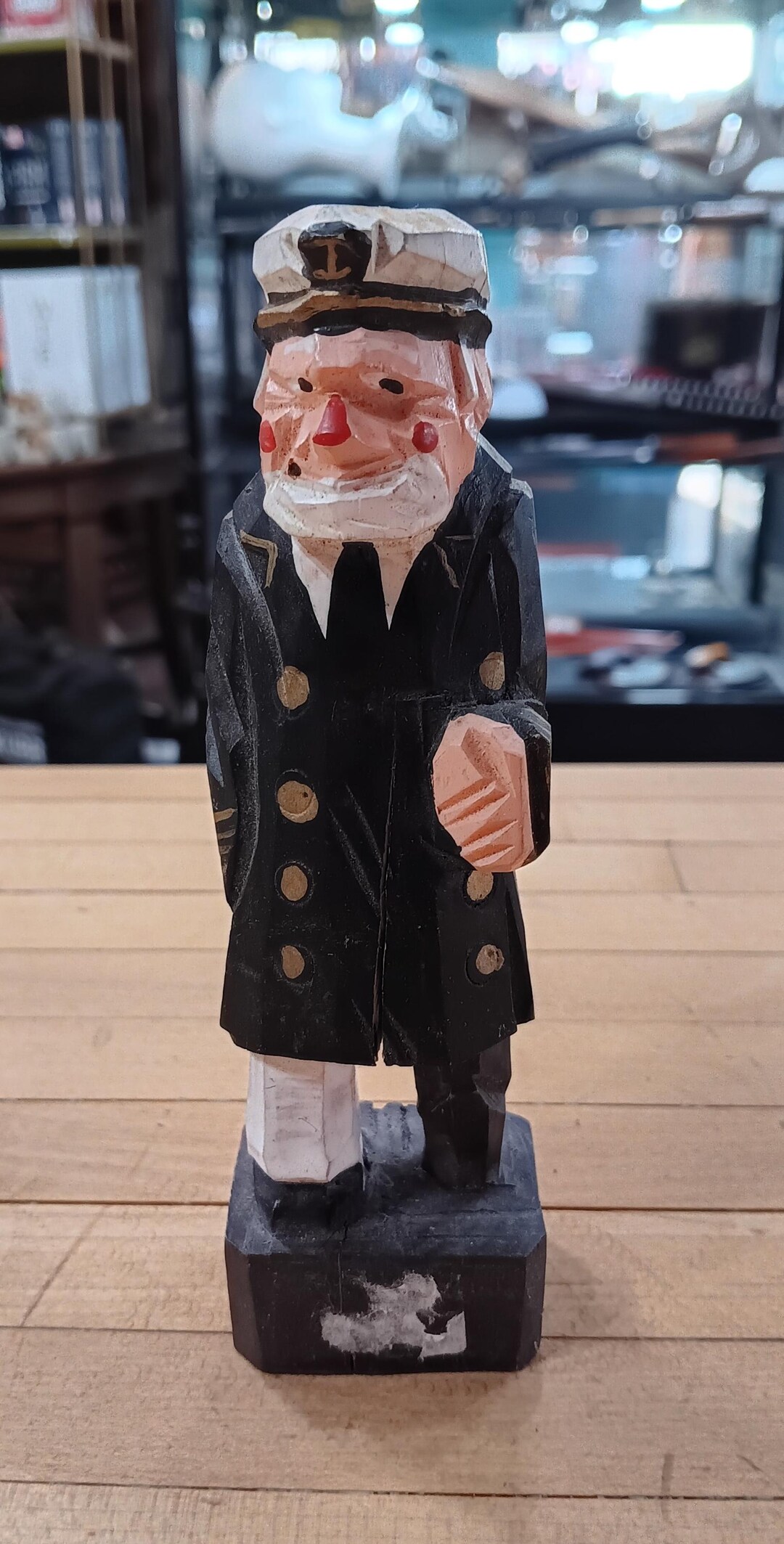 Hand Carved Peg Leg Sea Captain Figurine – Nautical Folk Art ~6in - Etsy