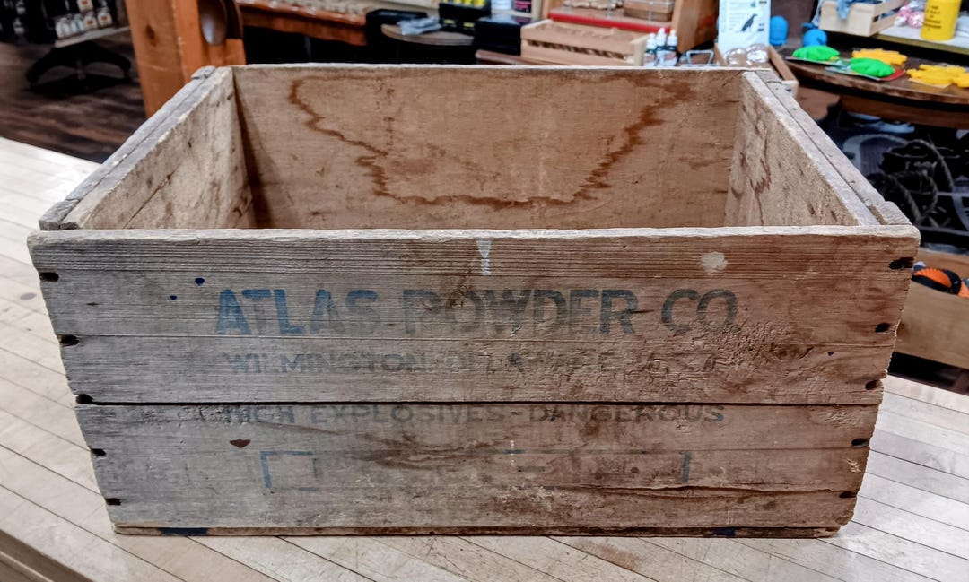 Vintage 18 X 13 X 9 Inch Atlas Powder Gelodyn No 1 Dynamite Wooden ...
