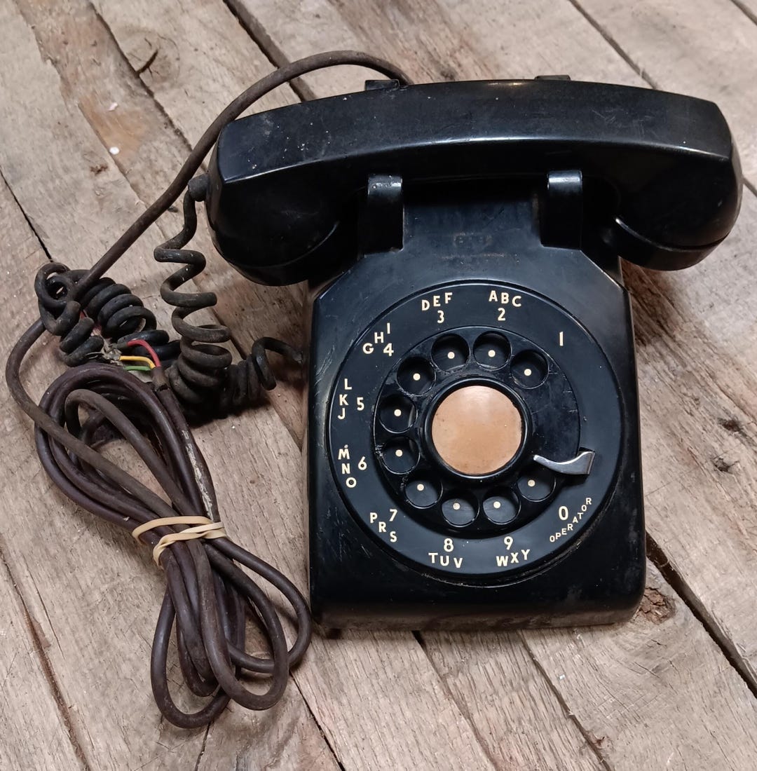 001 Vintage Western Electric Bell System Black Rotary Telephone - Etsy