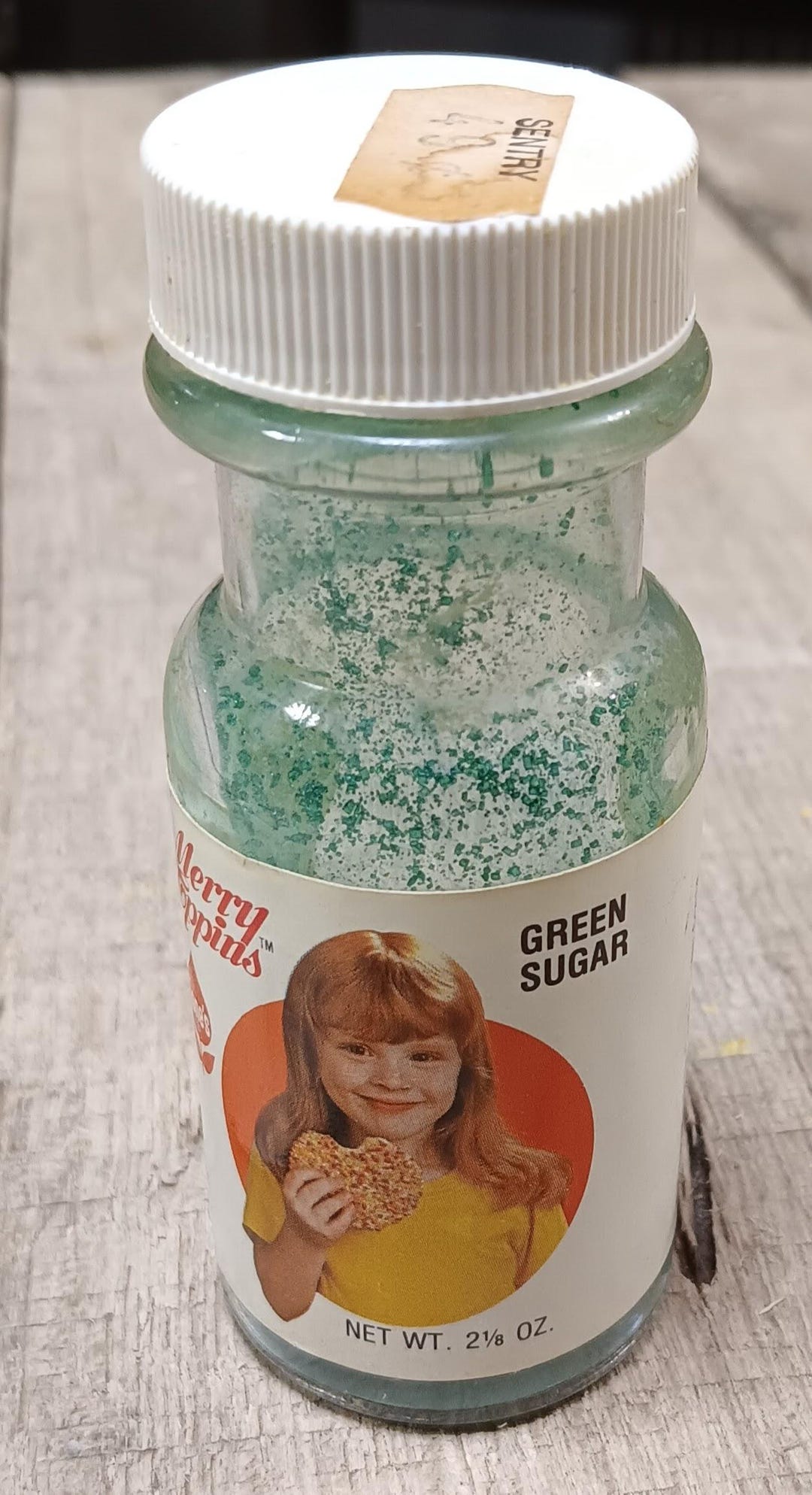 Vintage Tone's Merry Toppins Green Crystal Sugars Sprinkles Glass ...