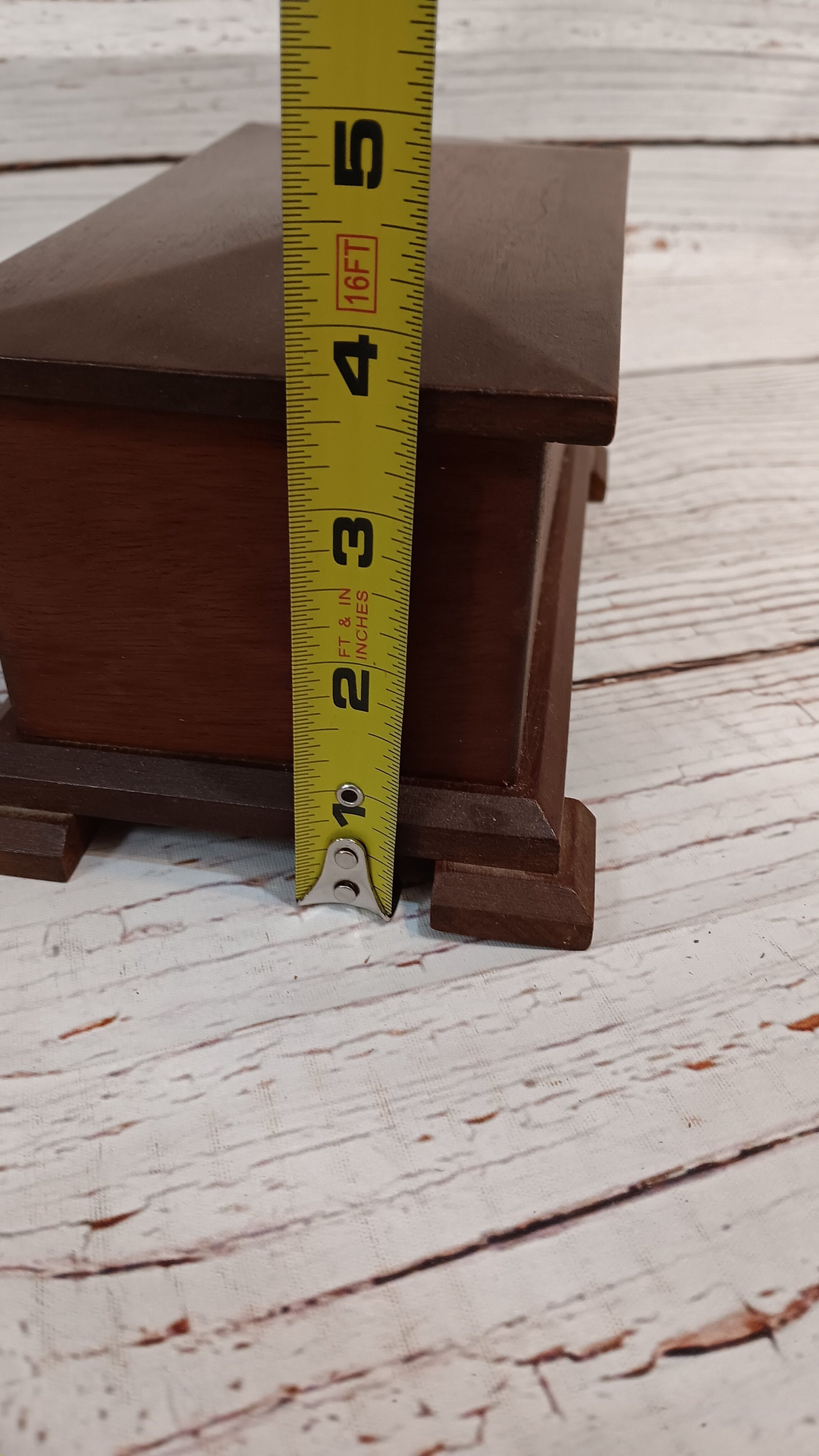 Vintage 8.5 X 5 Inch Handmade Wooden Mahogany Jewelry/trinket Box - Etsy