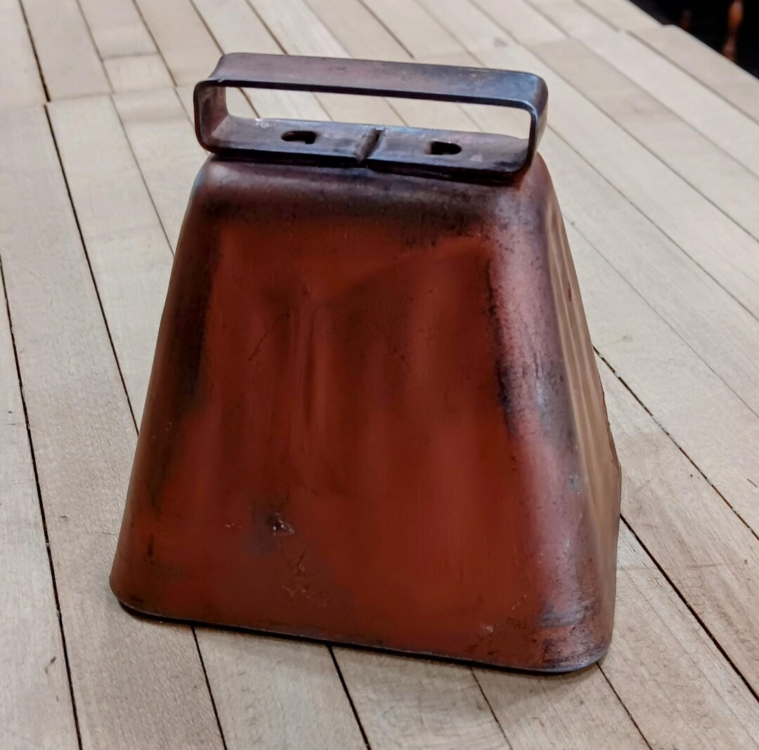 Large Vintage Copper Cowbell – Rustic Farm Decor or Instrument – 4.75 ...