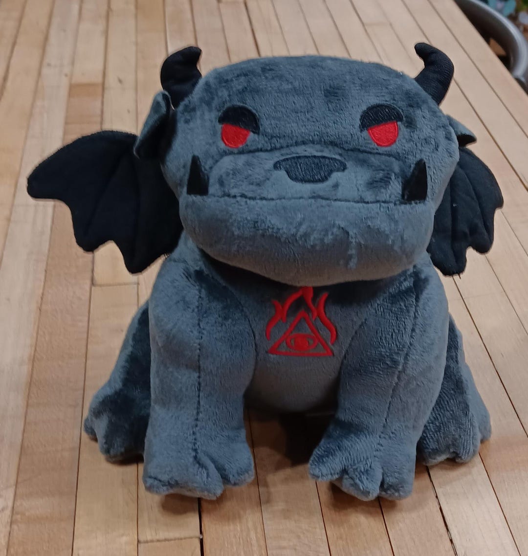 Collectible Black Gargoyle Gothic Horror Plush Stuffie Stuffed Animal ...