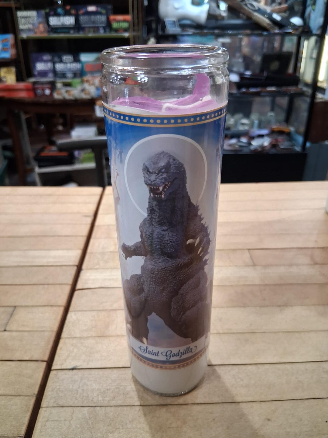 Godzilla Prayer Candle – Devotional Glass Jar - Etsy
