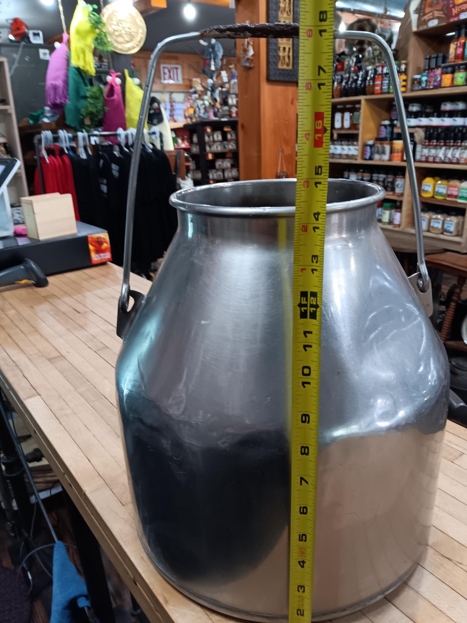 Milk Can Pail With Bail Handle, Dented Aluminum Decor - Etsy
