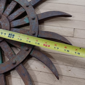 18.5" Cultivating Rotary Wheel – Spiked Steel Farm Art, Style Varies - Etsy