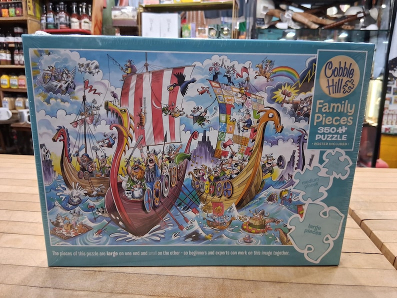 Viking Voyage Family Jigsaw Puzzle 350 Pieces Illustrated Norse Scene ...