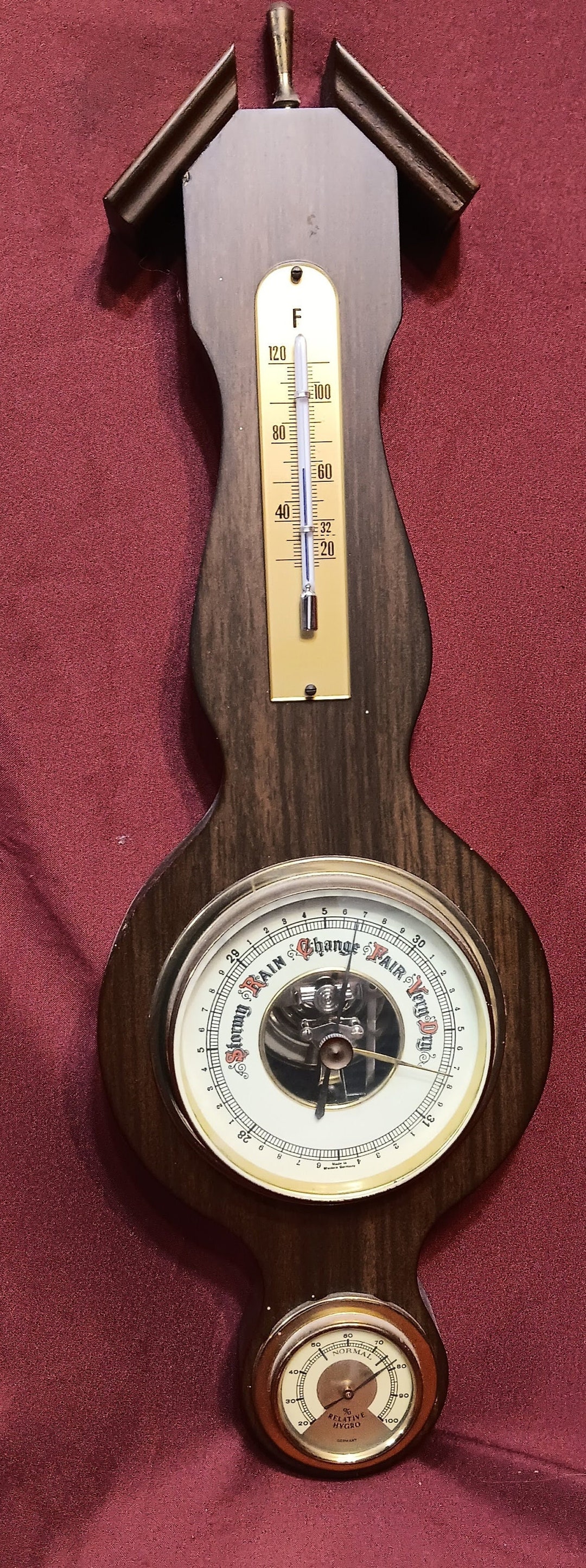 Vintage West German Made Banjo Weather Station Barometer - Etsy