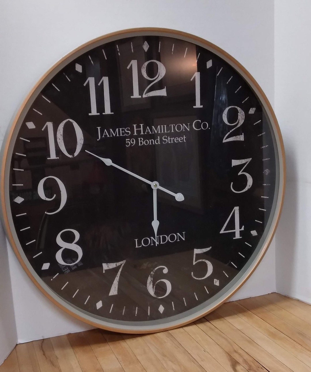 James Hamilton CO 59 Bond Street London 23.5 Inch Wall Clock (needs ...