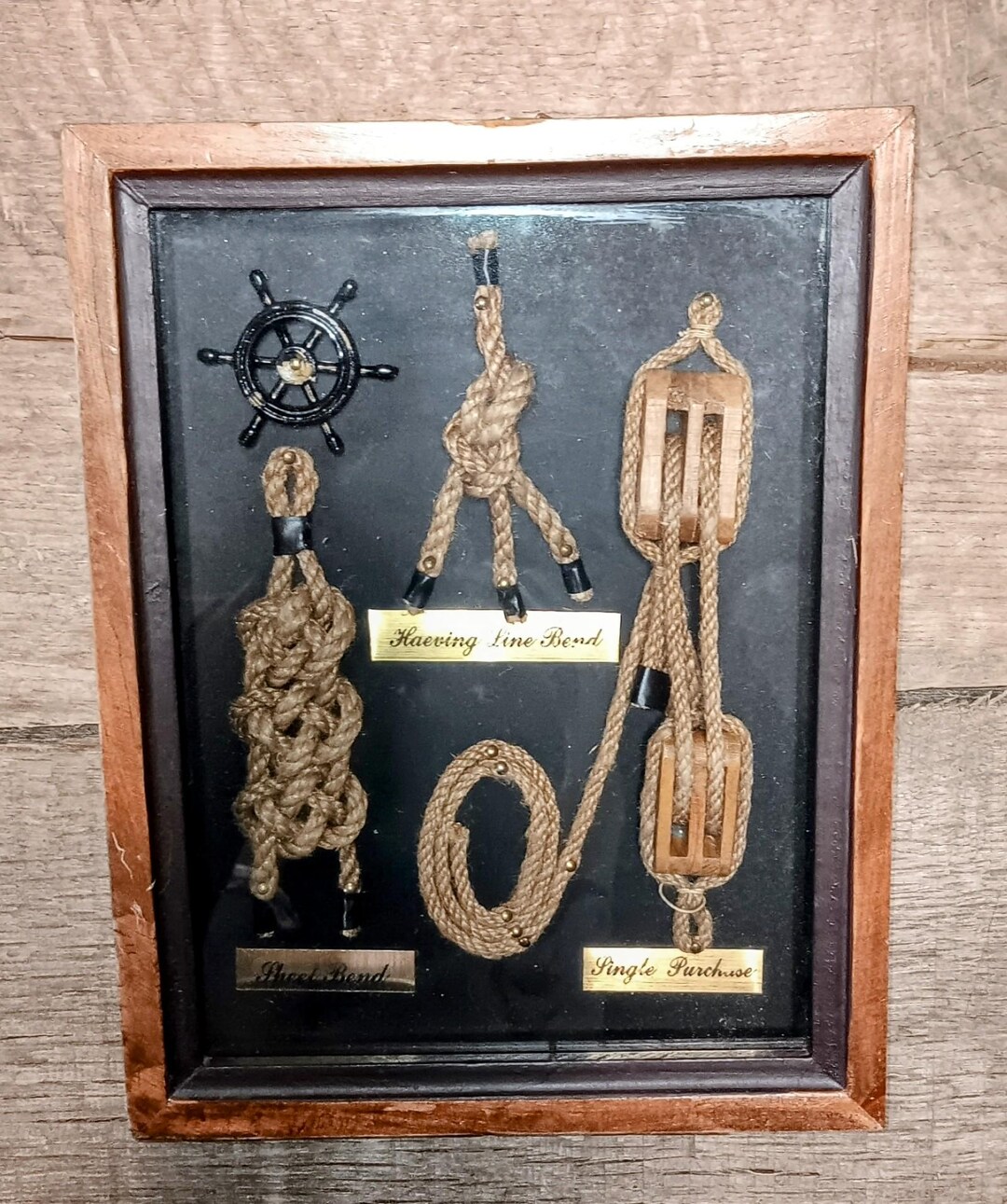 Vintage 8 X 6 Nautical Sailor Ship Ropes Shadow Box - Etsy