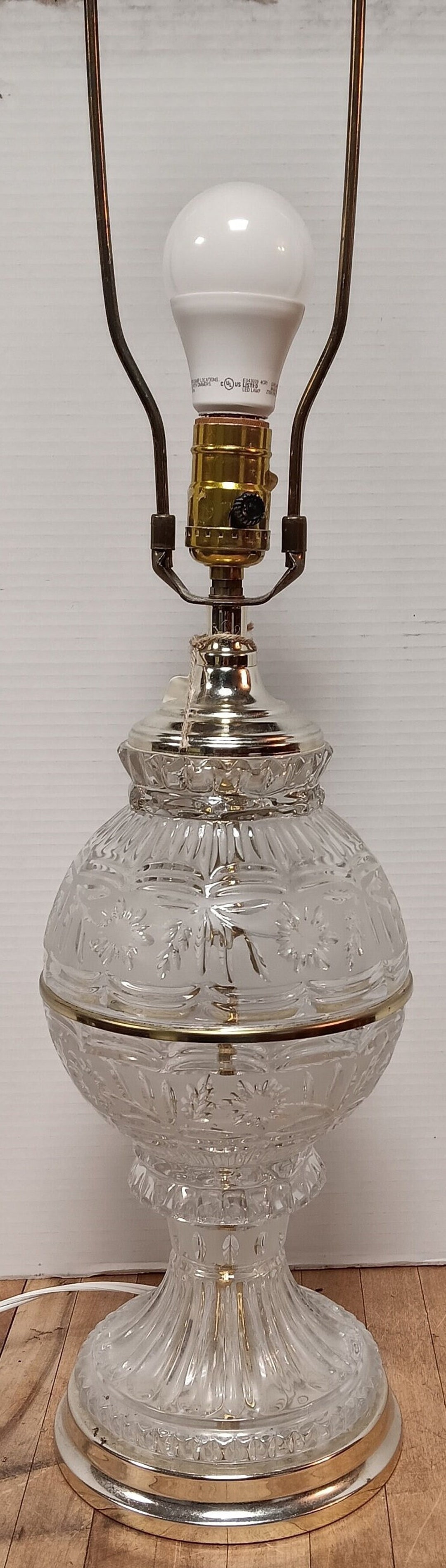 Vintage Crystal Clear Industries Crystal Table Lamp - Etsy