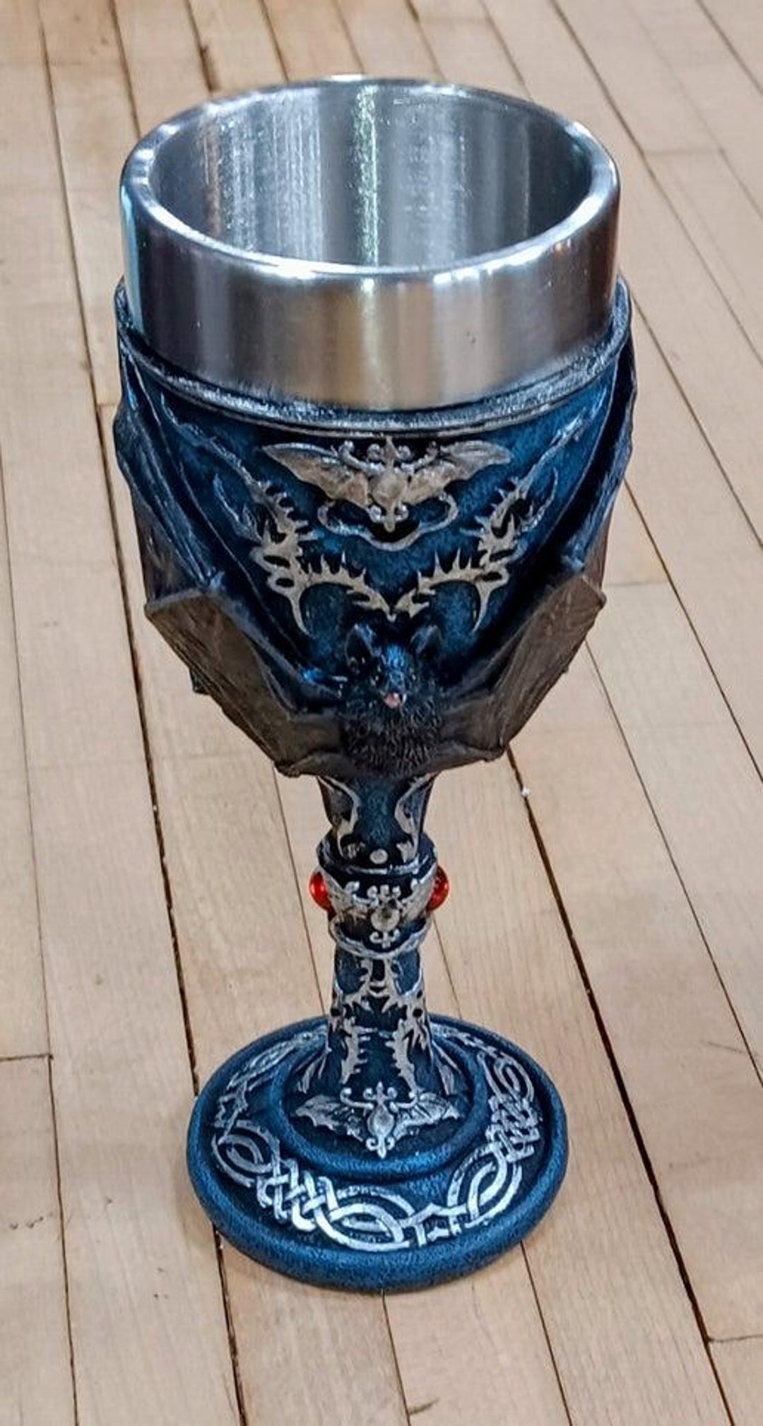 Gothic Vampire Bat Chalice – 8" Goblet With Stainless Insert - Etsy