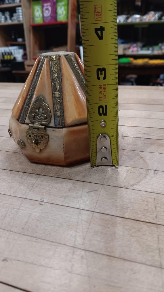 Vintage Brass and Done Pyramid Dome Indian Made Trink… - Gem