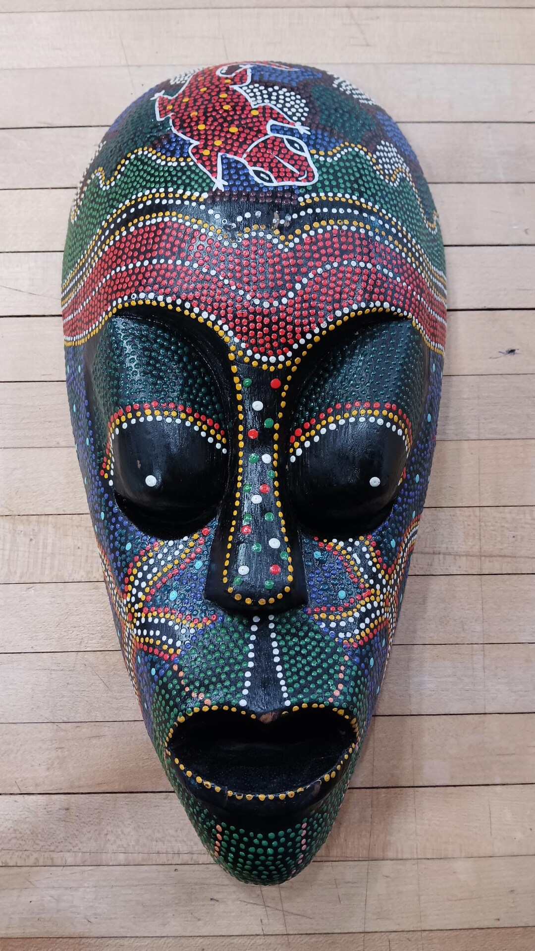 Vintage Hand Carved 12.5 Inch African Tribal Gecko Mask - Etsy