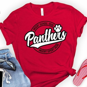 Personalized Panther T-shirt, Sticker, Panther, T-shirt, Football, T ...