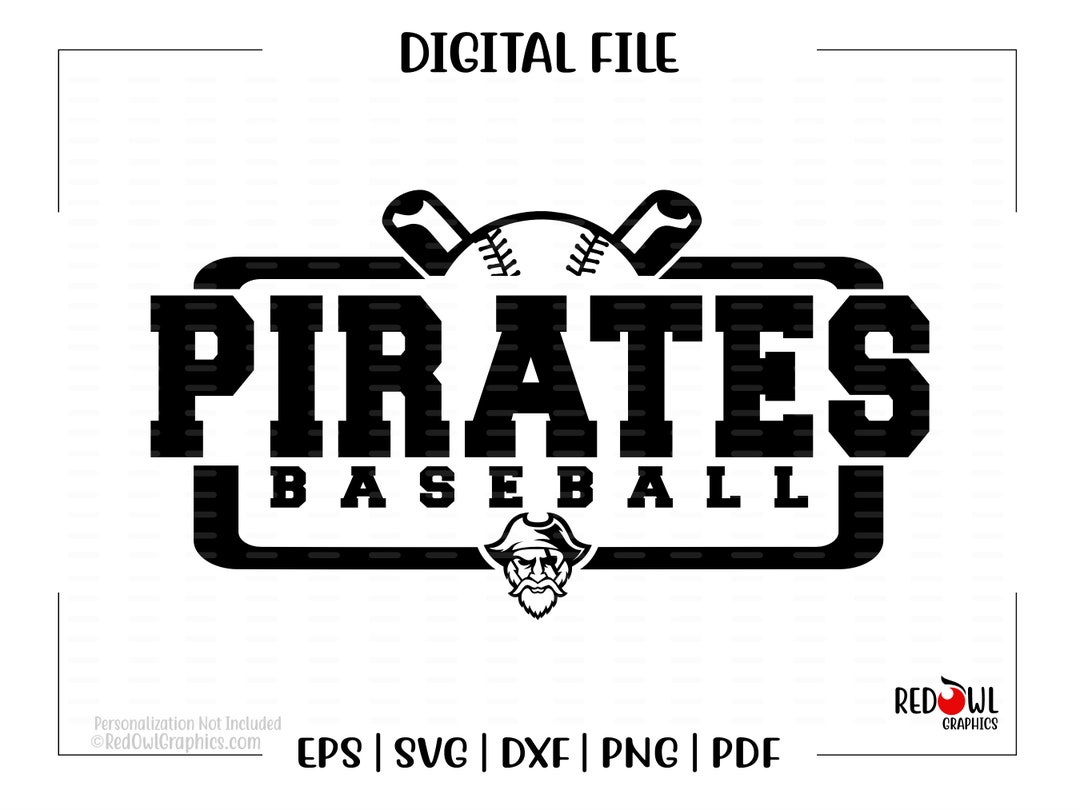 Baseball Svg, Pirate Baseball Svg, Pirate, Pirates, Baseball, Svg, Dxf ...