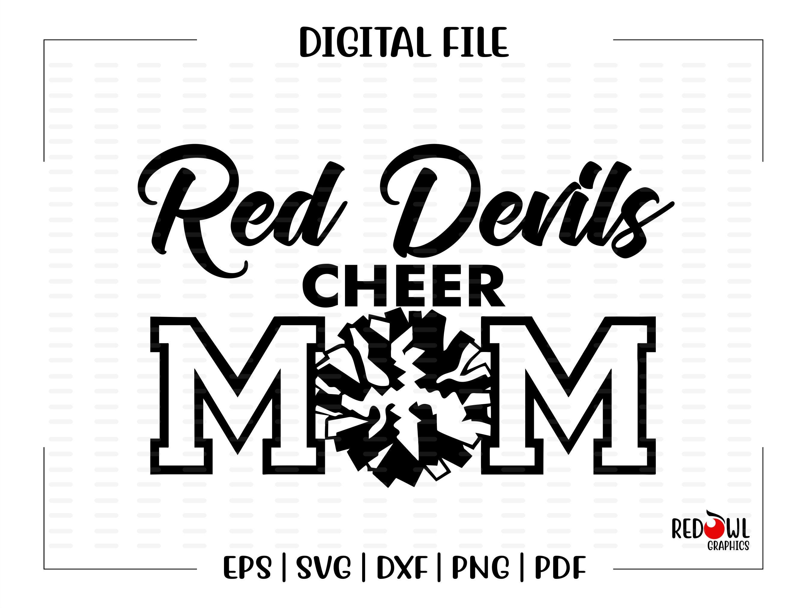 Cheer Mom Svg Cheer Svg Red Devil Devils Cheer - Etsy
