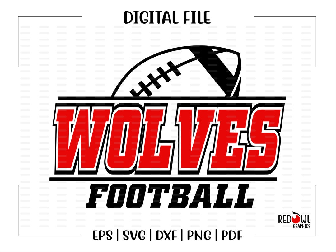 Football Svg, Wolves Football Svg, Wolves, Wolf, Football, Svg, Dxf ...