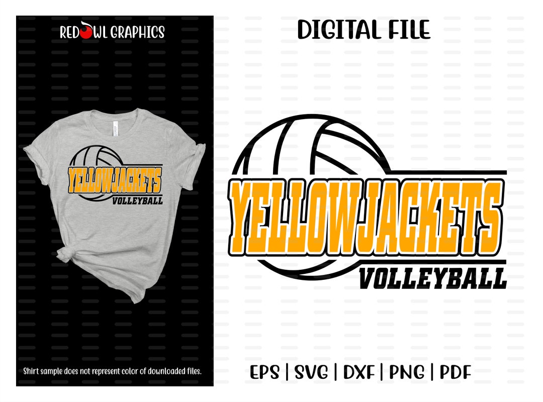 Volleyball Svg, Yellowjackets, Yellowjacket, Yellow, Jacket, Volleyball ...