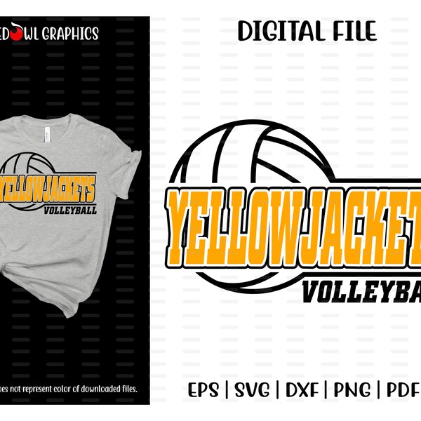 Yellowjackets Volleyball Svg - Etsy