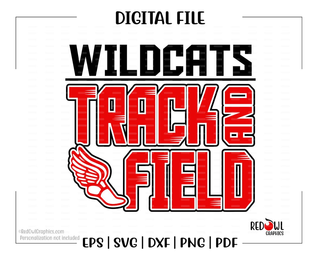 Track Svg, Wildcat Track Svg, Wildcat, Wildcats, Track, Field, Wildcats ...