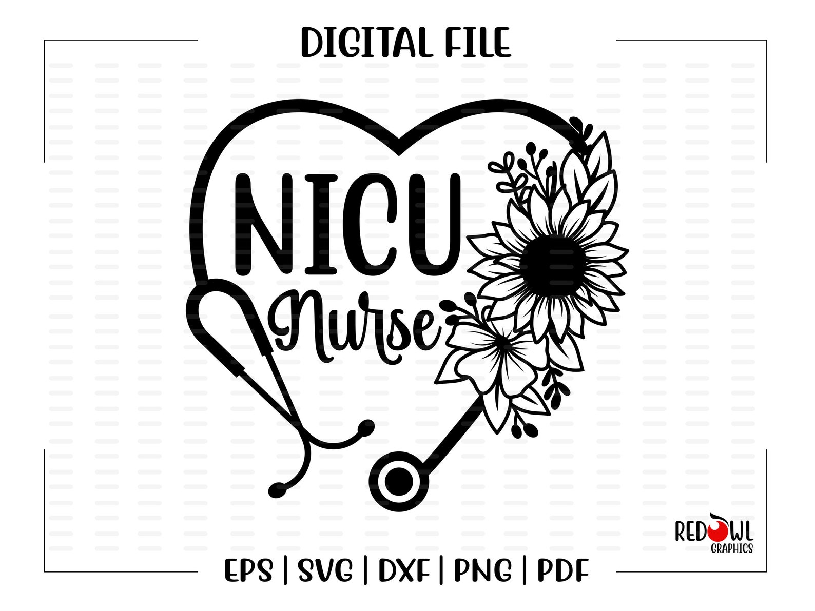 NICU Nurse Svg Nurse Svg NICU Nurse Stethoscope NICU | Etsy