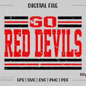 Red Devil Svg, Devils Svg, Red Devil, Red Devils,distressed, Devil, Svg ...