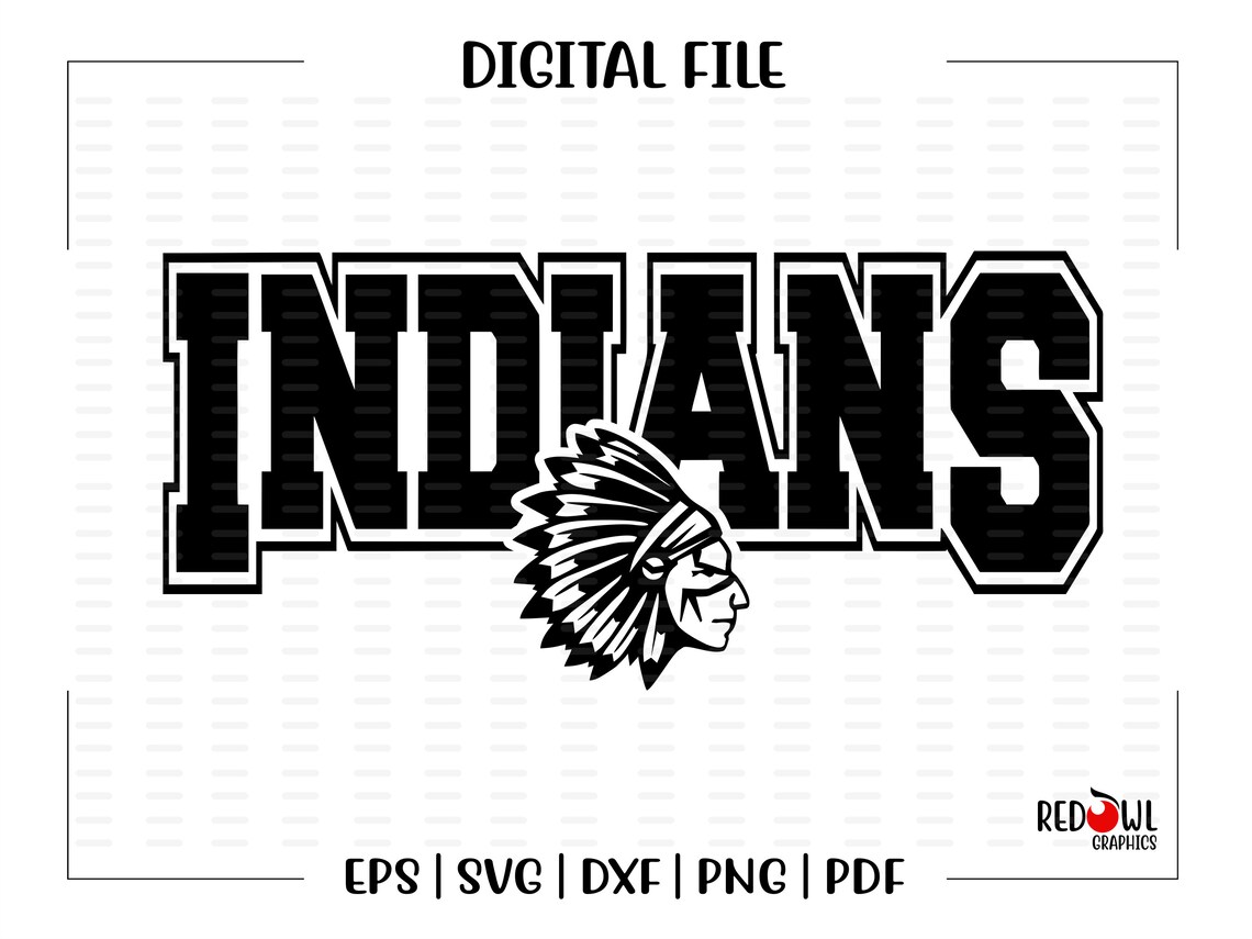 Indian Svg Indians Svg Indian Indians Clipart Mascot - Etsy