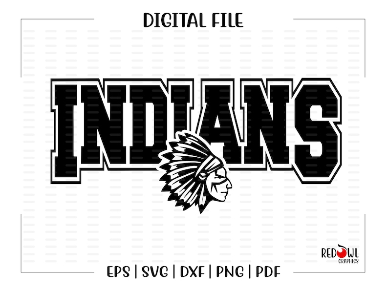 Indian Svg Indians Svg Indian Indians Clipart Mascot - Etsy