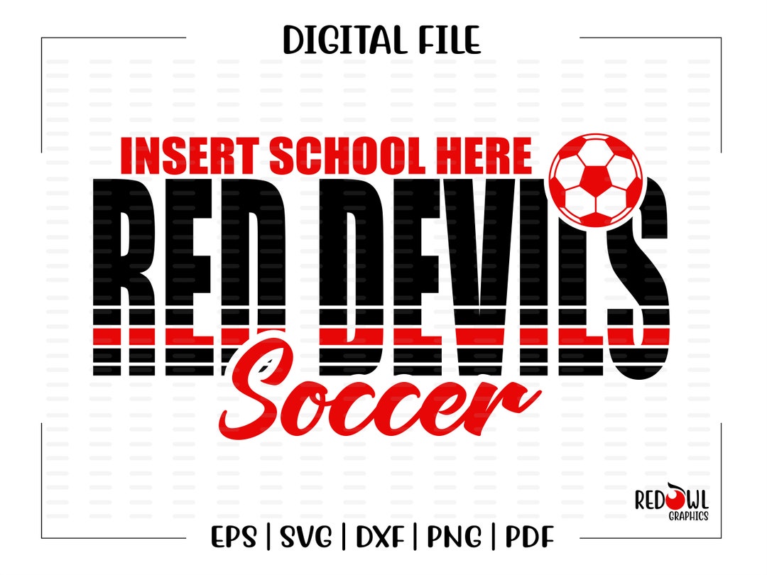Soccer Svg, Red Devil Soccer Svg,red, Devil, Devils, Soccer, Svg, Dxf ...