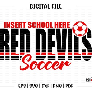 Soccer Svg, Red Devil Soccer Svg,red, Devil, Devils, Soccer, Svg, Dxf ...