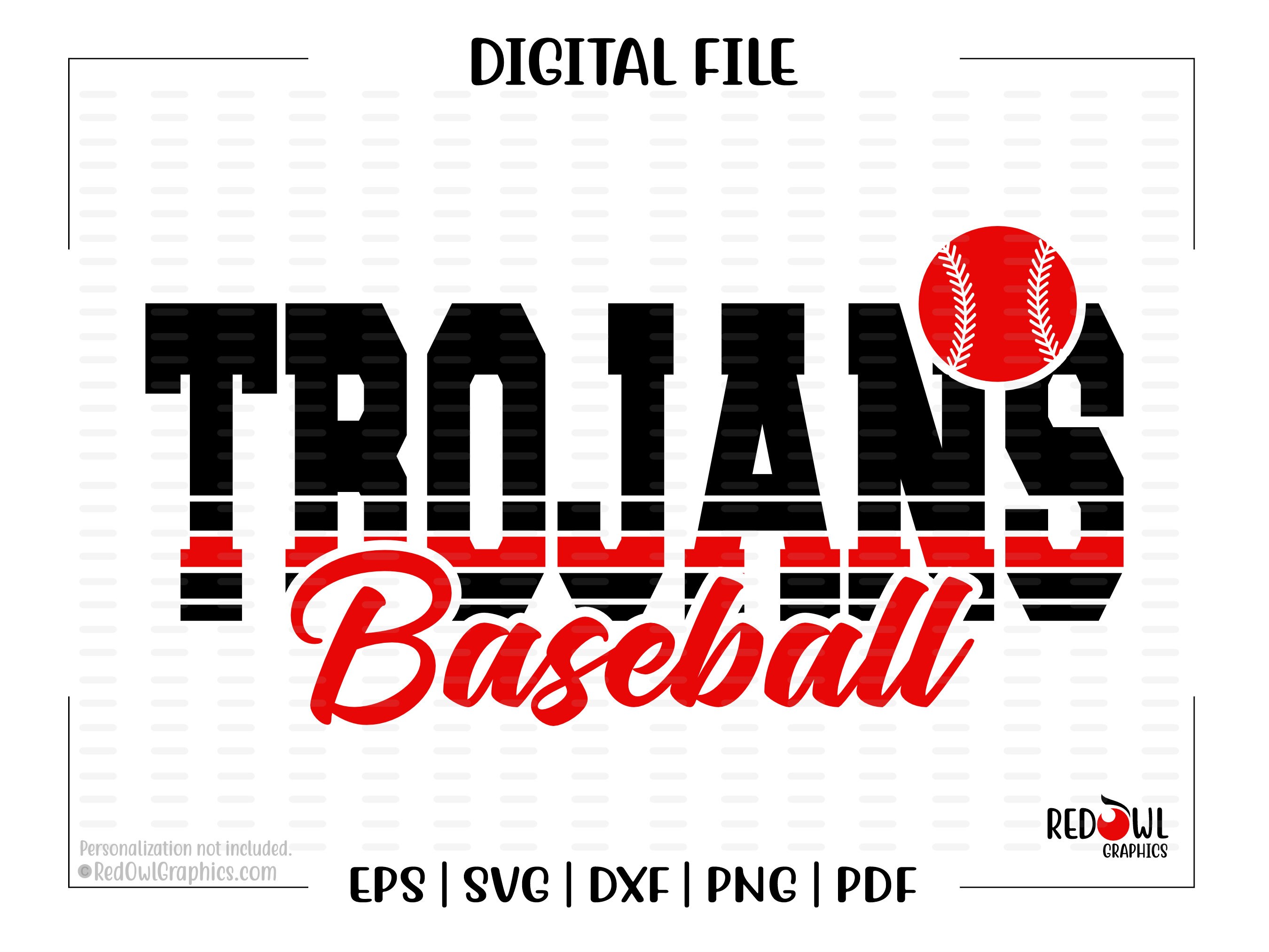 Baseball Svg, Trojan Baseball Svg, Trojan, Trojans, Baseball, Svg, Dxf ...