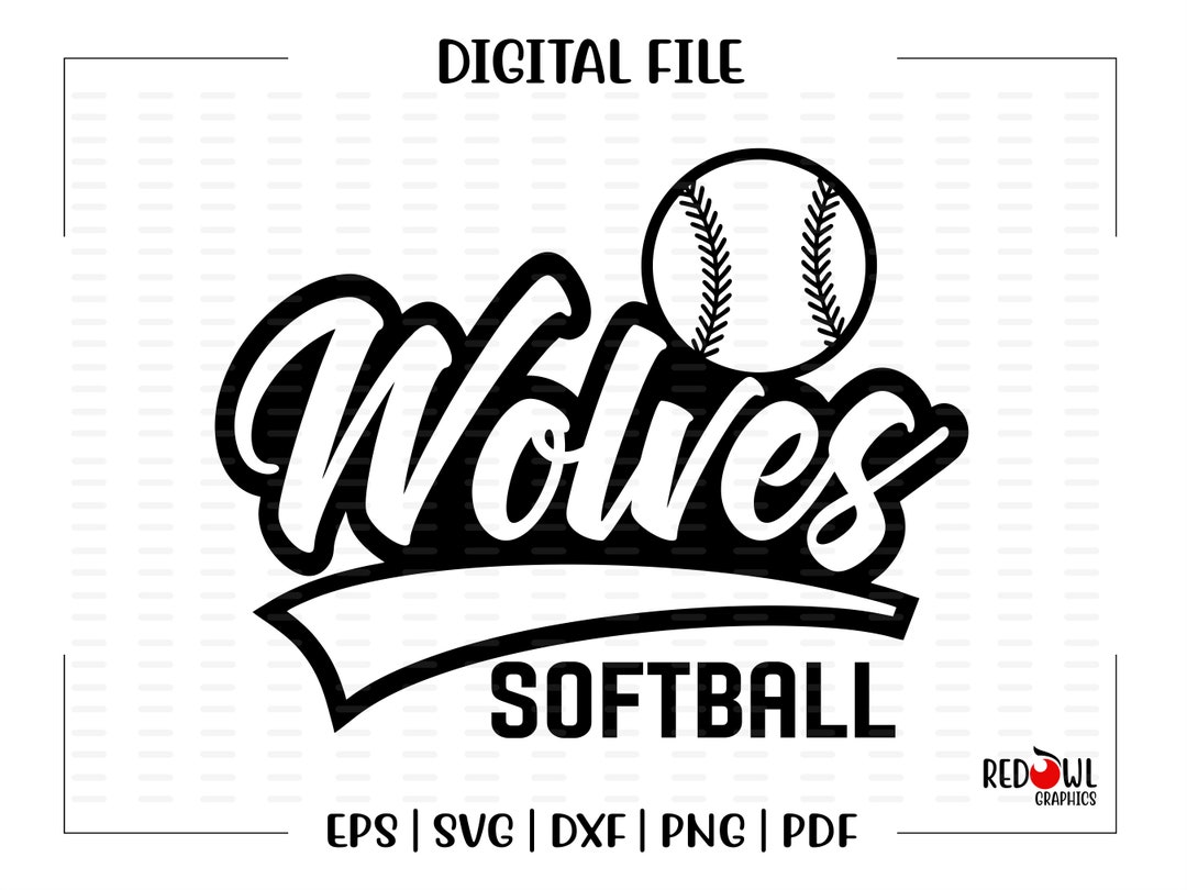 Softball Svg, Wolves Softball Svg, Wolves, Wolf, Softball, Svg, Dxf ...