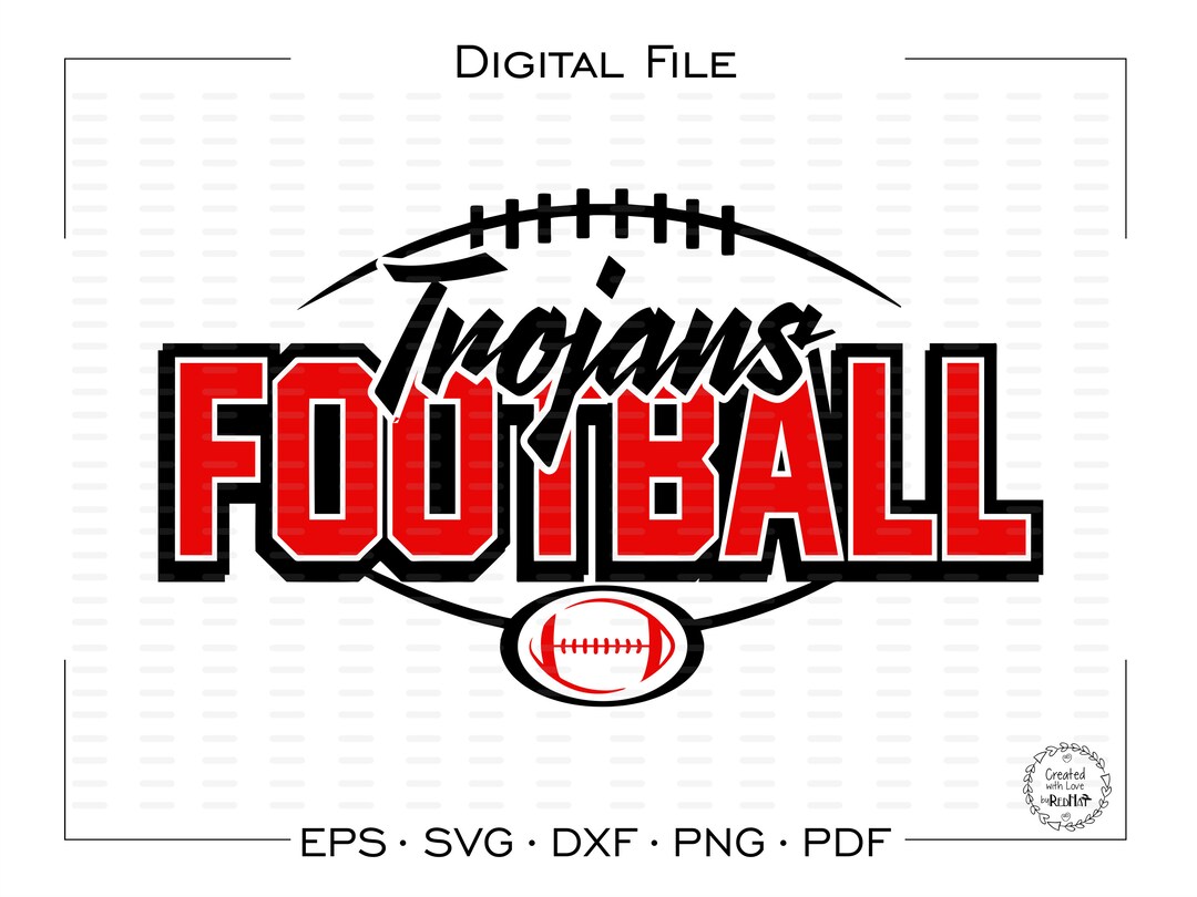 Football Svg, Trojan Football Svg, Trojan, Trojans, Football, Svg, Dxf ...