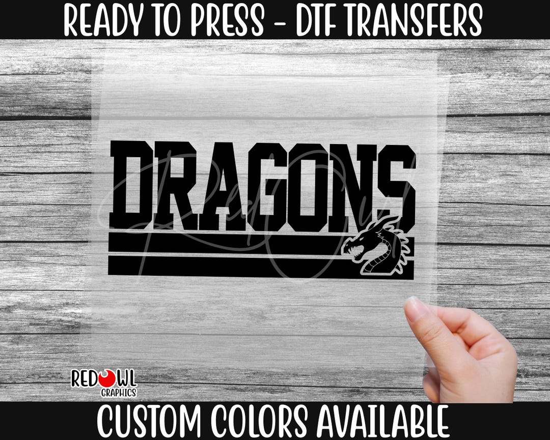 Ready to Press, Dragons, Dragons DTF, Dragon DTF, Custom DTF Transfer ...