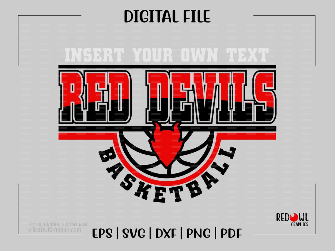 Basketball Svg, Red Devil Basketball, Red Devil Svg, Devil, Basketball ...
