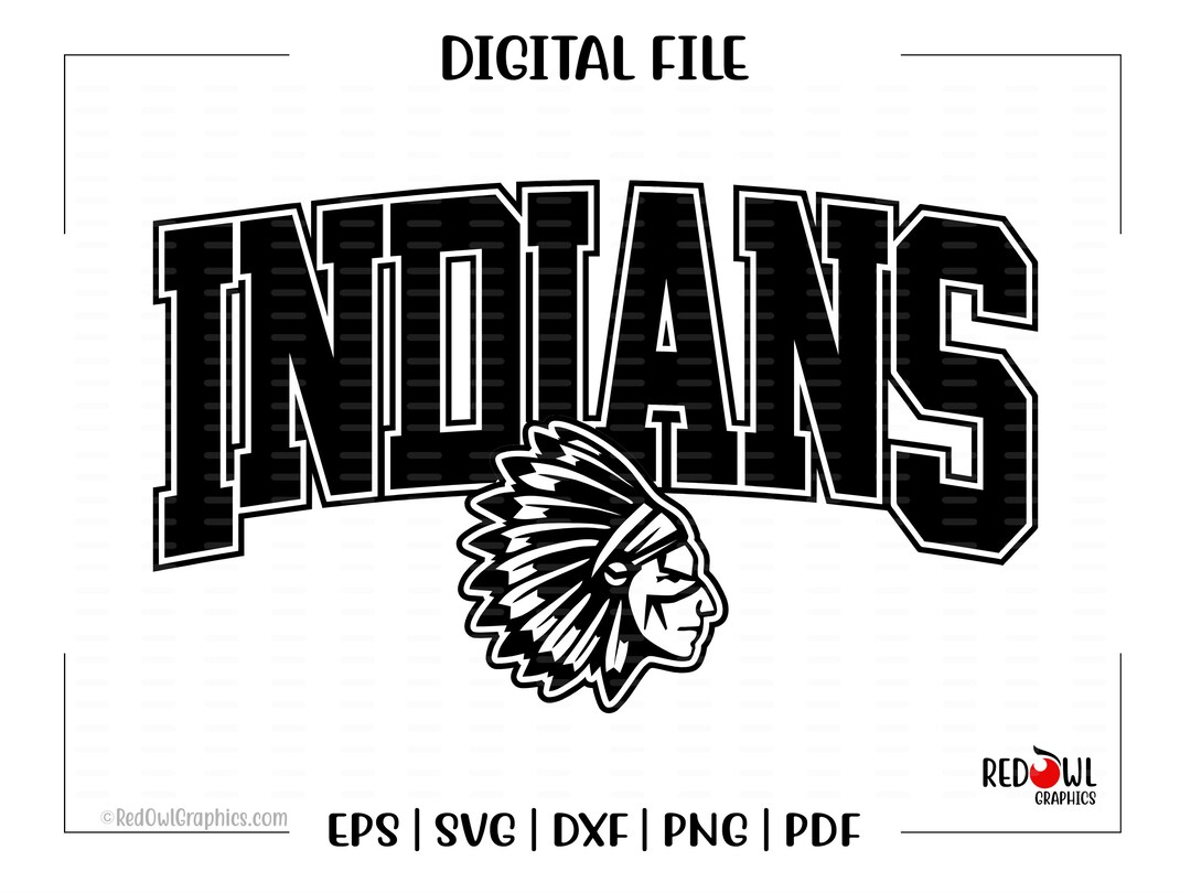 Indian Svg, Indians Svg, Indian, Indians, Clipart, Mascot, School, Svg ...