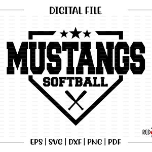 Softball Svg, Mustang Softball Svg, Mustang, Mustangs, Lady, Softball ...