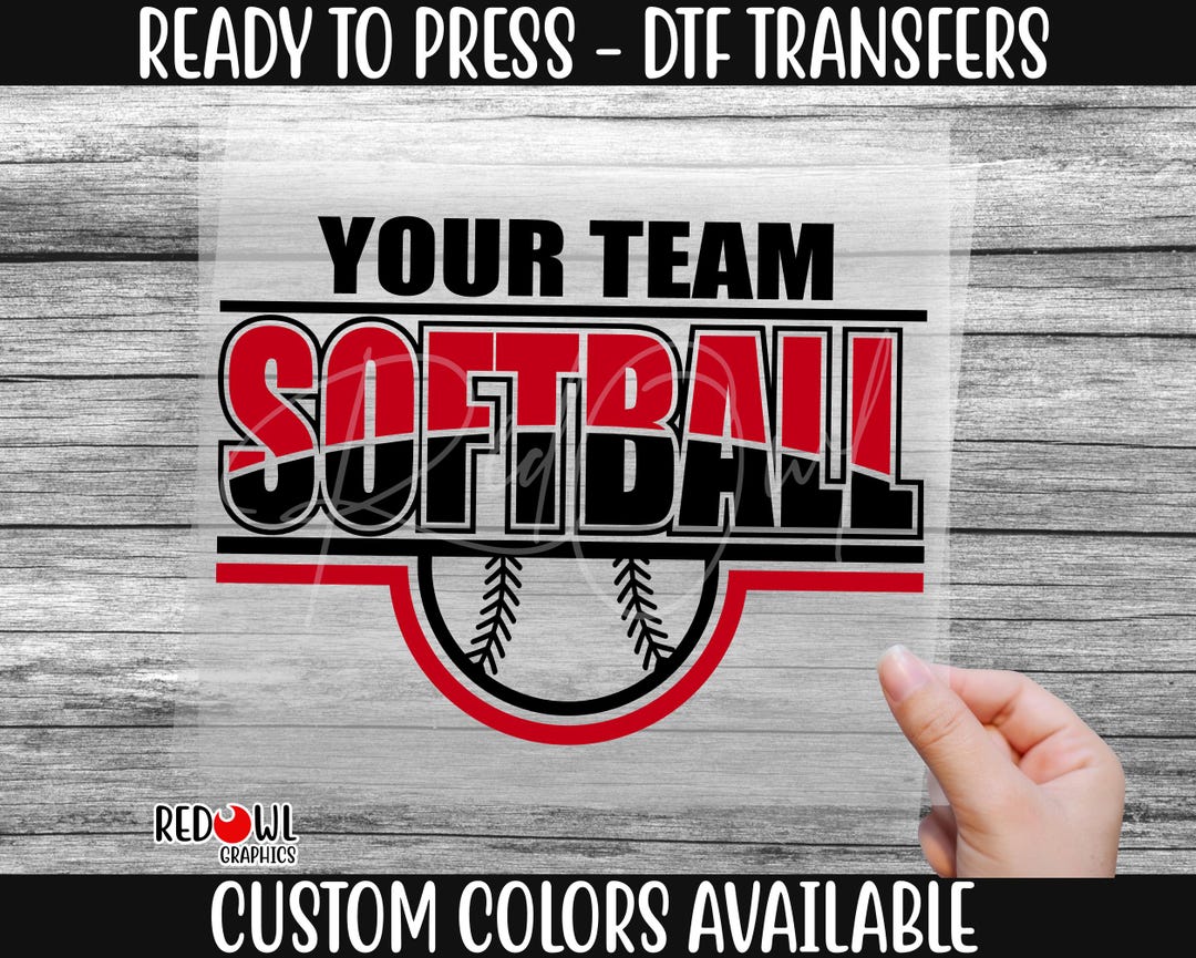 Ready to Press, Softball Transfer, Custom DTF Transfer, Heat Transfer ...