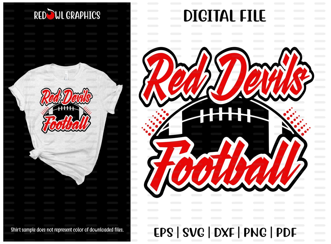 Red Devil Football Svg Football Svg Red Devil Red Devils - Etsy