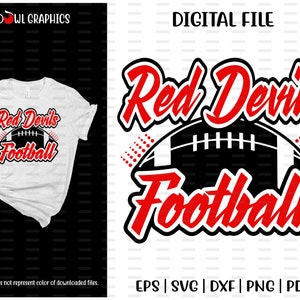 Red Devil Football Svg, Football Svg, Red Devil, Red, Devils, Football ...