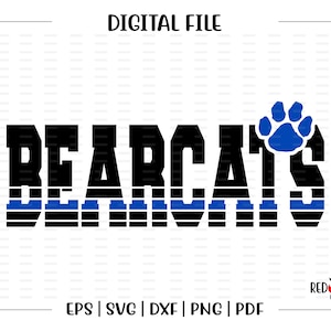 Bearcat Svg, Bearcats Svg, Bearcat, Bearcats, Mascot, School, Svg, Dxf ...